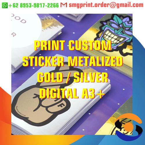 Jual Cetak Custom Label Stiker Gold / Sticker Silver Metalize Digital ...