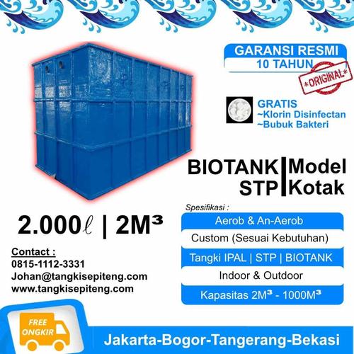 Jual Tangki Pengolahan Limbah 2000 Liter/2m3 - Model Kotak - Tangki ...