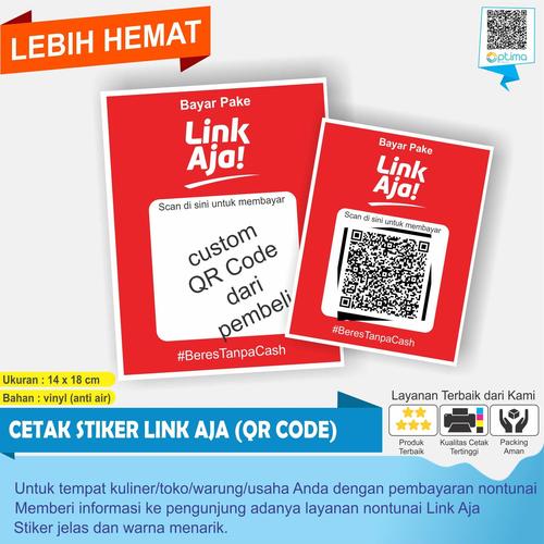 Jual CETAK STIKER LINK AJA DENGAN QR CODE DARI PEMBELI - Kab. Klaten ...