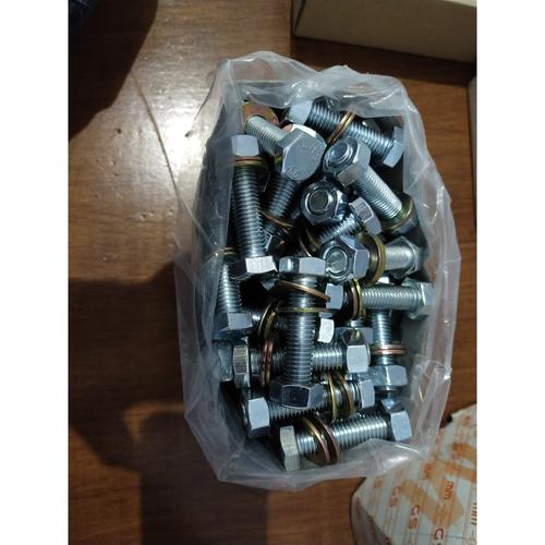 Jual BAUT MUR HEXAGONAL M12 X 50 MM TERMASUK RING ISI 10 PCS PER PACK ...