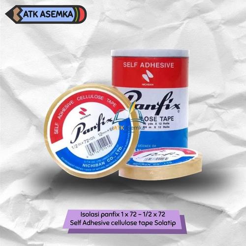 Jual Isolasi panfix 1 x 72 - 1/2 x 72 Self Adhesive cellulose tape ...