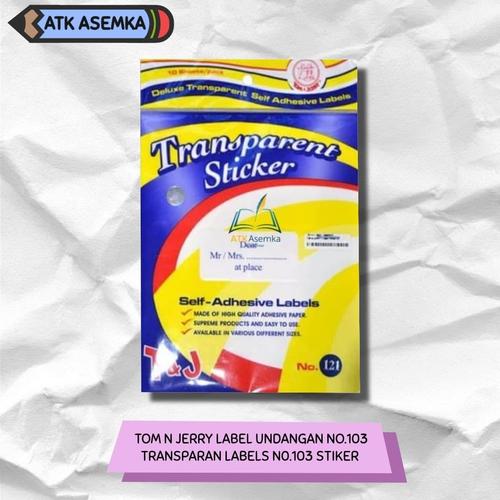 Jual TOM N JERRY LABEL UNDANGAN NO.103 TRANSPARAN LABELS N0.103 STIKER ...