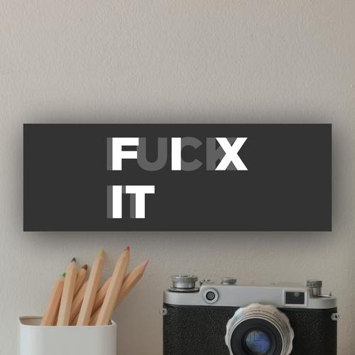 Jual Hiasan Dinding Minimalis Fix IT Poster Tipografi - Poster Kayu MDF ...