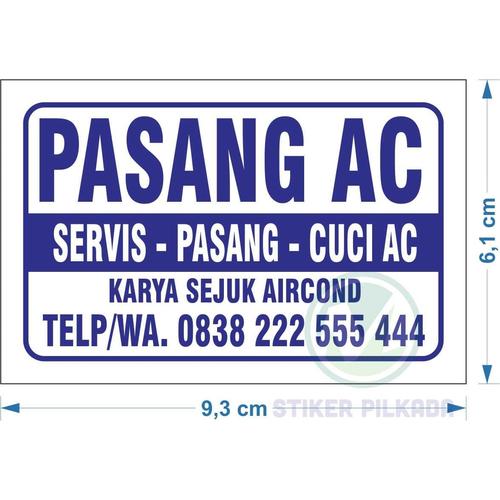 Jual STIKER VINYL PASANG AC 9X6CM - Kota Tangerang Selatan - Stiker ...