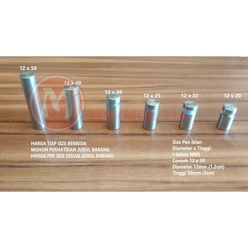 Jual Pen Iklan 12 x 20 Stainless Steel / Baut Akrilik / Sign Board ...