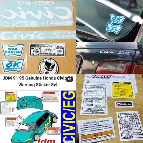 Jual sticker JDM OEM HONDA CIVIC ESTILO - Kab. Tangerang - lucky cat ...