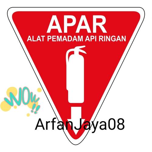 Jual stiker sign k3 segitiga APAR petunjuk tabung pemadam api 10x10cm ...