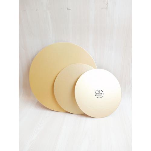 Jual Tatakan kue tatakan cake alas kue alas cake bulat gold - 18 cm ...