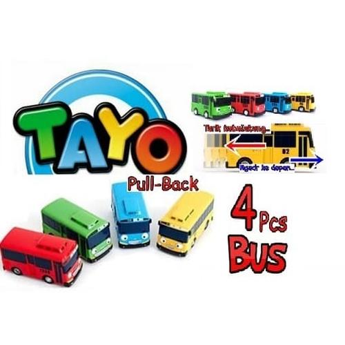 Jual MAINAN ANAK MOBIL BUS TAYO PULL BACK 4 PCS - TAYO LITTLE BUS ...