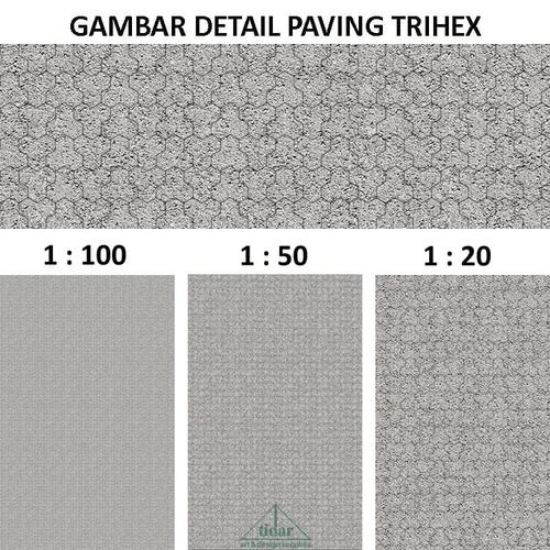 Jual Kertas Tekstur / Motif Paving Block Segi Enam Berskala / Miniblock ...