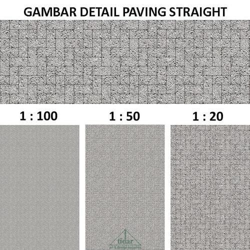 Jual Kertas Tekstur / Motif Paving Block Straight Berskala / Miniblock ...