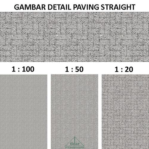 Jual Kertas Tekstur / Motif Paving Block Straight Berskala / Miniblock ...