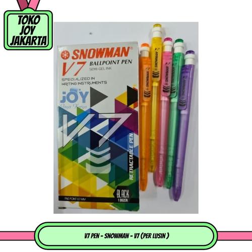 Jual V7 Pen - Snowman - V7 (Per Lusin ) / Boplen / Pulpen / ballpoint ...