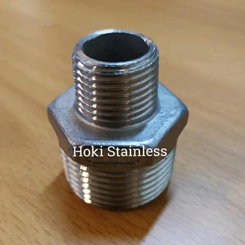Jual Hex Nepel / Doubel Nepel Reducer Stainless SS304 Drat 1/8" x 1/4 ...