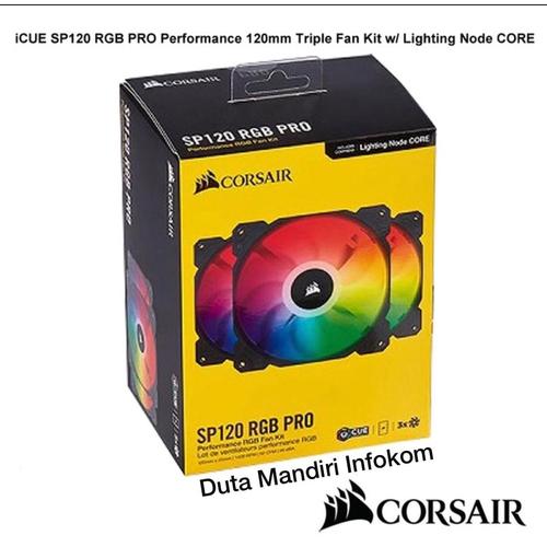 Promo Corsair iCUE SP120 RGB Pro PWM Triple Fan Kit with Lighting Node ...