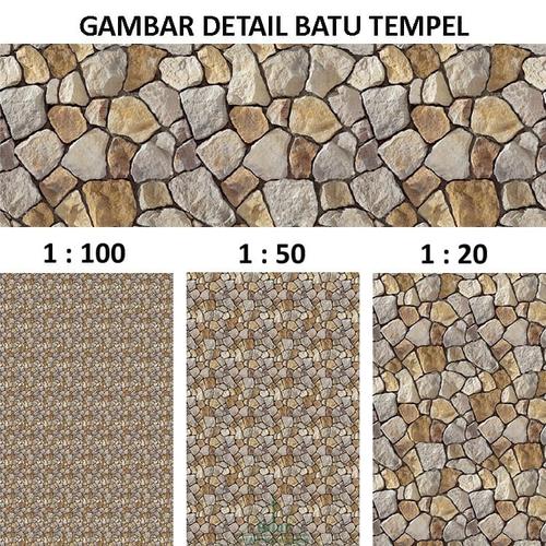 Jual Kertas Tekstur / Motif Batu Tempel Dinding Berskala / Miniblock #1 ...