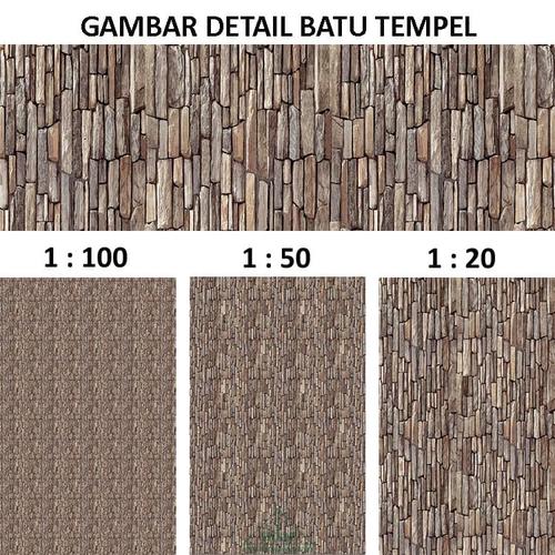Jual Kertas Tekstur / Motif Batu Tempel Dinding Berskala / Miniblock ...