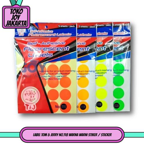Jual LABEL TOM & JERRY NO.118 WARNA WARNI STIKER / STICKER - Kuning ...