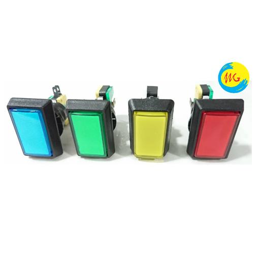 Jual PROMO Tombol Arcade Lampu PERSEGI PANJANG DingDong PushOn Button ...