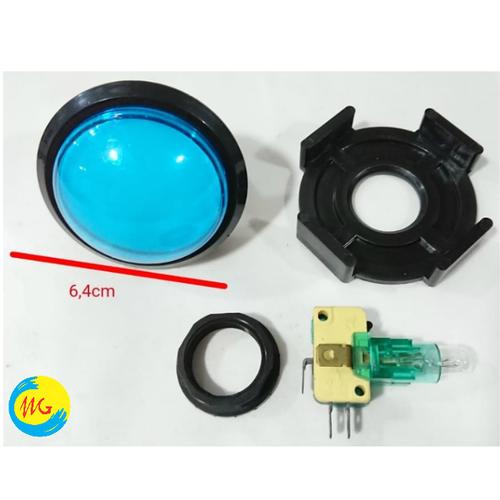 Jual PROMO Tombol Arcade Lampu BULAT CEMBUNG DingDong PushOn Button ORI ...