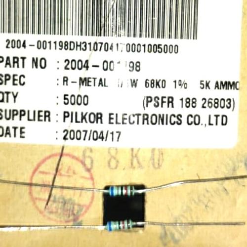 Jual 68kohm 1/4watt 68k 1/4w 1% metal Resistor - Kab. Bandung ...