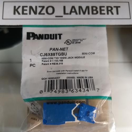 Jual panduit modular jack cat 6A CJ6X88TGBU BIRU / modular panduit cat ...