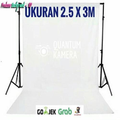 Jual Kain Background / Backdrop Studio Foto 3x2.5 Meter - PUTIH POLOS ...