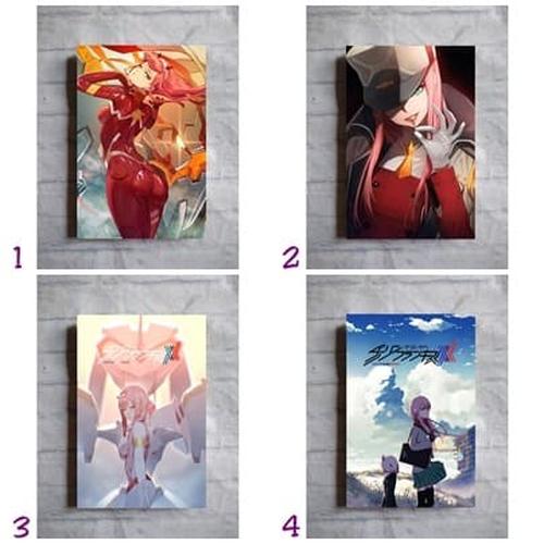 Jual Poster Anime Zero Two Darling in The Franxx hiasan dinding kayu ...