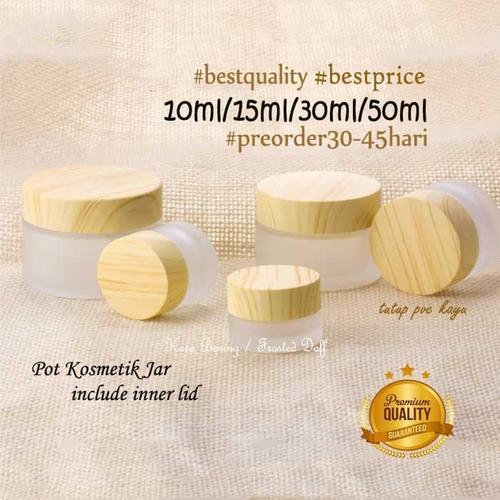 Jual Pot Krim 10ml Pot Cream 10gram Pot Kosmetik Jar Kaca Bening Doff ...