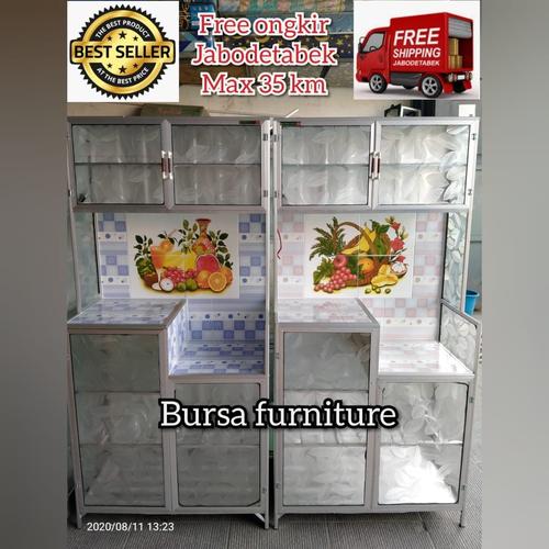 Jual Rak Piring/Lemari Piring 2 Pintu Aluminium/Rak Piring Bawah Plat ...
