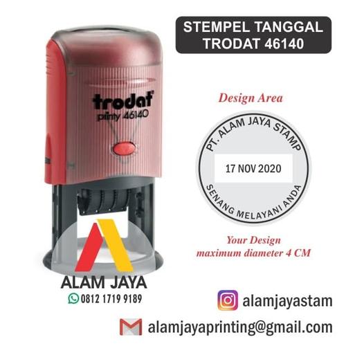 Jual Stempel Tanggal Otomatis TRODAT 46140 + custom text max diameter 4 cm - Jakarta Barat ...