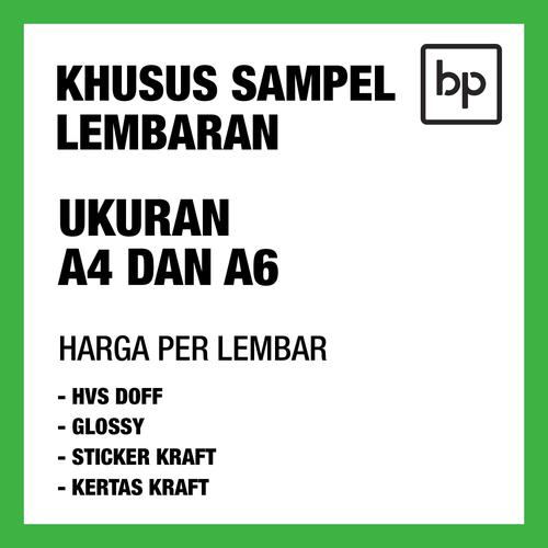 Jual [HARGA PER LEMBAR] KHUSUS PRODUK SAMPEL Kertas Sticker - Jakarta ...