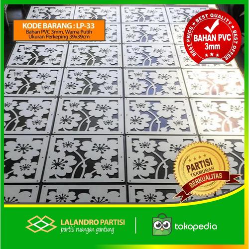Jual Partisi Ruangan Gantung PVC Kode LP-32A Putih Tebal 3mm Ukuran ...