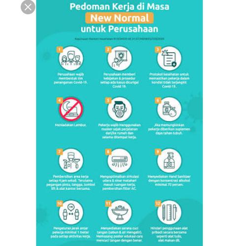Jual sign protokol aturan kantor kerja hotel inap kesehatan covid ...