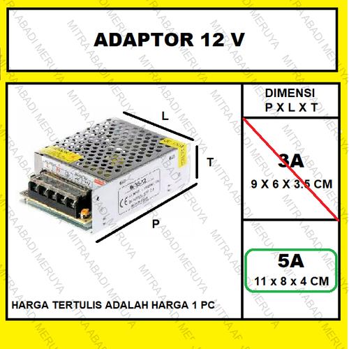 Jual Power Supply 5A Adaptor LED 5A 12V 5 Ampere Trafo Travo Driver ...