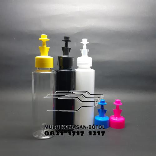 Jual Botol RF Datar 100ml - Tutup Tinta Epson - Botol Bening, Mix Tutup ...