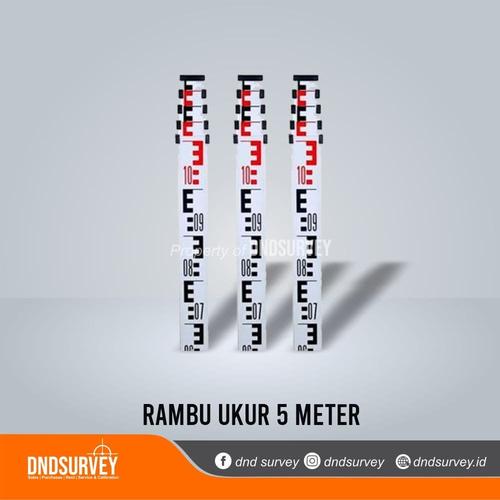 Jual Rambu Bak Ukur 5 meter theodolite waterpass nikon topcon sokkia ...