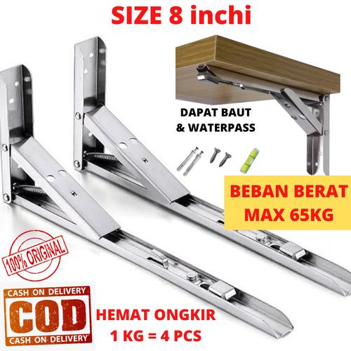 Jual Bracket Engsel Siku Meja Lipat dinding bahan stainless steel 8 ...