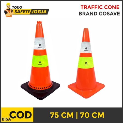 Jual Traffic Cone 70 cm dan 75 cm / Lentur Kerucut Trafic Safety PVC ...