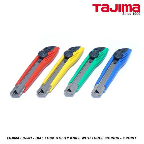 Jual Tajima LC-501 - Dial Lock Utility Knife with Three 3/4 Inch - 8 Point - Biru - Jakarta ...