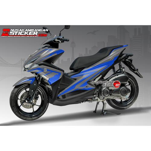 Jual Decal Stiker Yamaha Aerox Abu Abu Grafis Biru Full Body - Graftac ...