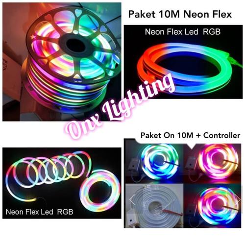 Jual Led Neon Flex RGB 10m Flexible Custom Huruf Selang Led Aneka Warna ...