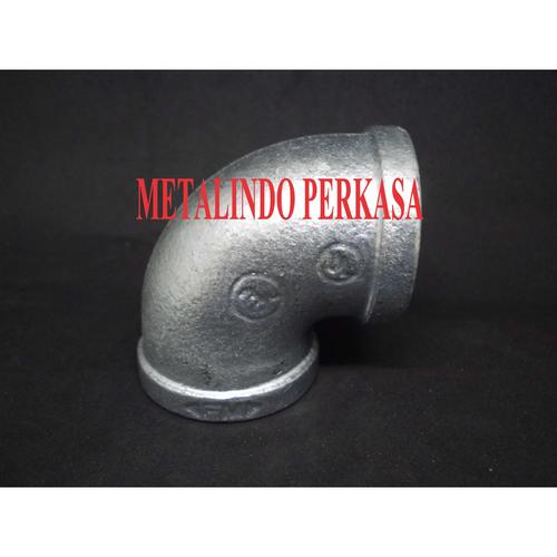 Jual Elbow / Knee / Keni Besi Galvanis Drat 90 Derajat Ø 1" - BlackSteel - Kota Tangerang ...