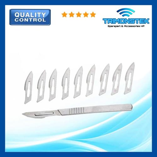 Jual Pisau Ic Cutter Set Alat Repair Hp Gagang + 10pcs Mata Pisau Tipis ...