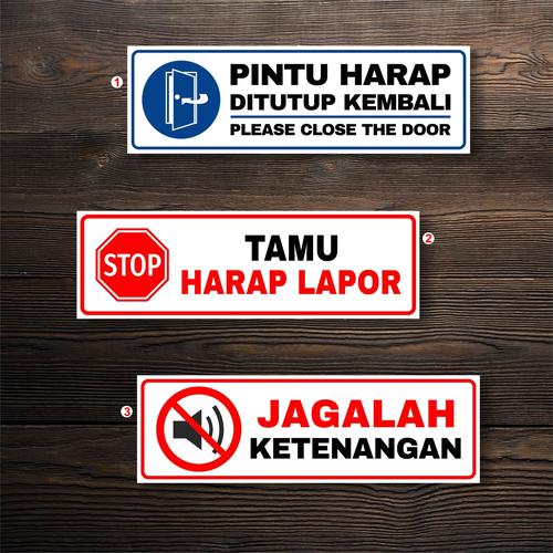 Jual Sticker Stiker waterproof Pintu Harap Ditutup Kembali - Kota ... Jual Sticker Stiker waterproof Pintu Harap Ditutup Kembali - Kota ...