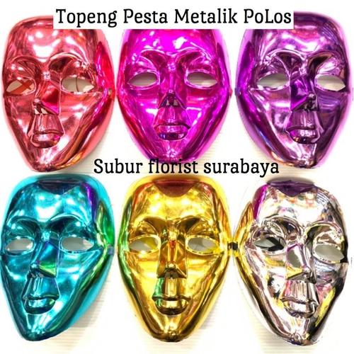 Jual Topeng Pesta Polos / Topeng Party - Gold - Kota Surabaya ...