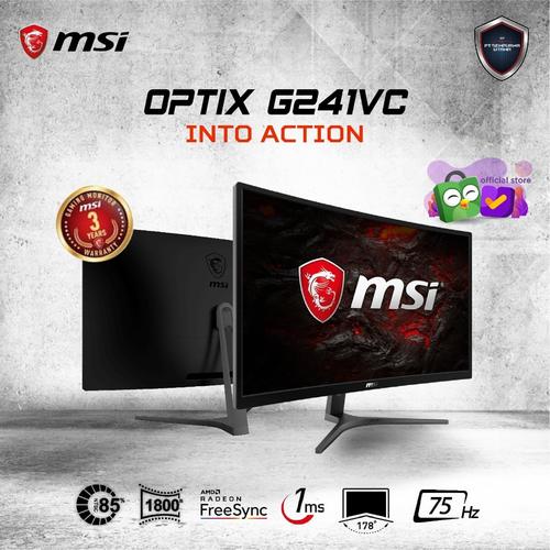 Promo Monitor MSI Optix G241VC 24" 1080p FHD Curved Gaming Monitor ...