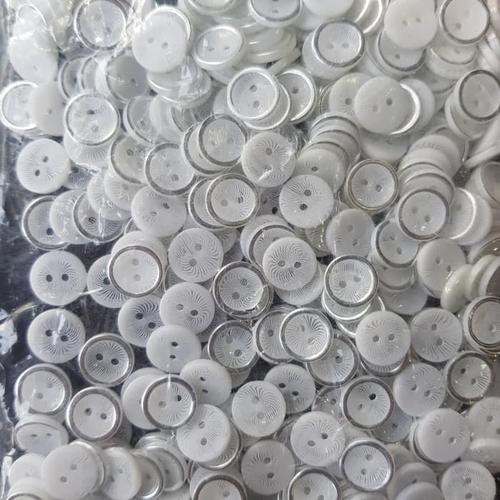 Jual Kancing Baju Corak Putih Hitam-Kancing List Putih Diameter 13mm ...