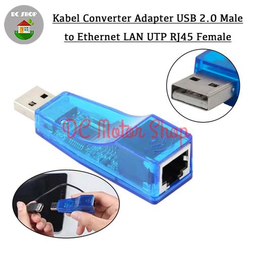 Jual Kabel Converter Adapter USB 2.0 Male to Ethernet LAN UTP RJ45 ...