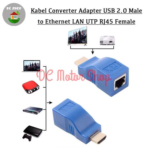Jual HDMI Extender HDMI Extension Kable LAN Ethernet 30M RJ45 Lan Cat5 ...